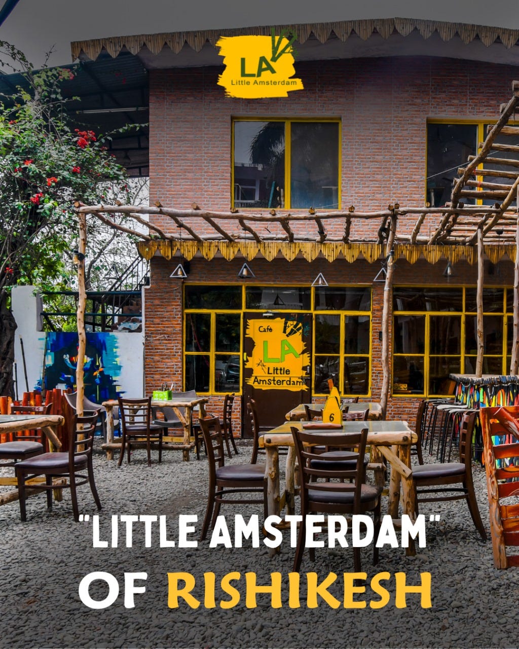 In the heart of Rishikesh, Little Amsterdam is a charming restaurant ...