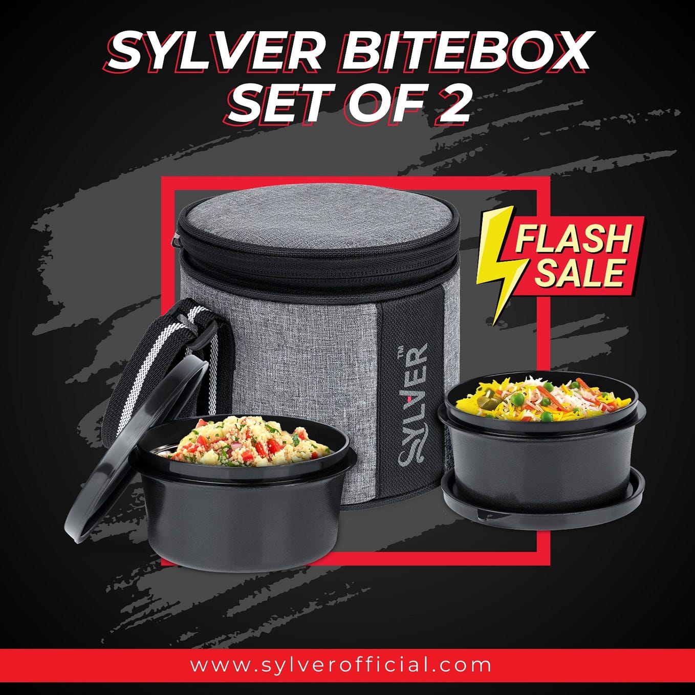 Sylver Bitebox Set of 2 Horizontal Lunch Box - Sylvercoo - Medium