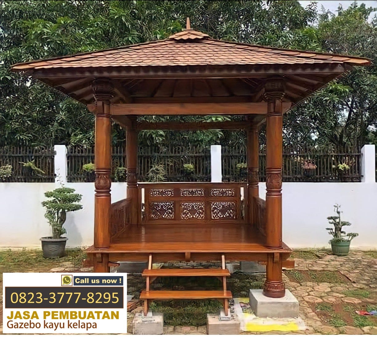 TERIMA JADI, Call. 0815 5543 6087, Jual Gazebo Minimalis Bahan Kayu ...