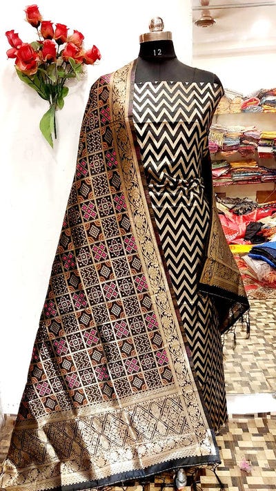 Buy Banarsi Suit Design With Chanderi Silk Suit and Gota Patti Suit ...