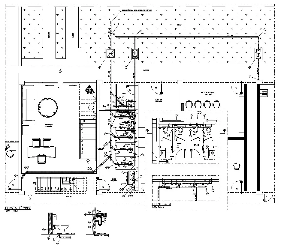 Cross Section D D Of The House In Detail Autocad 2d Drawing Cad File