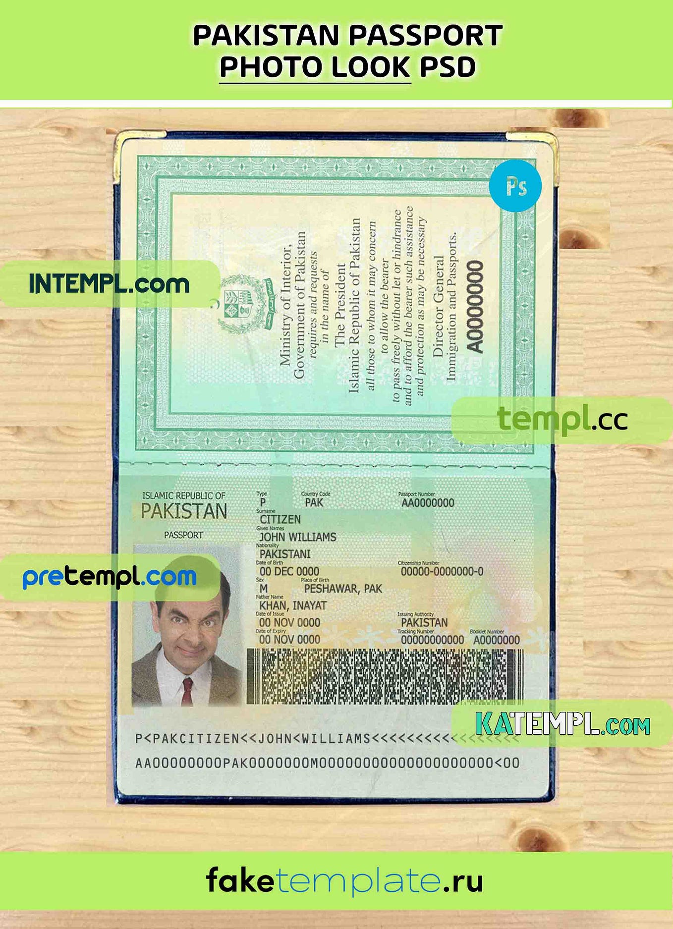 Philippines Passport Psd Download Scan And Photo Look Templates 2 In 1 By Intempl Medium