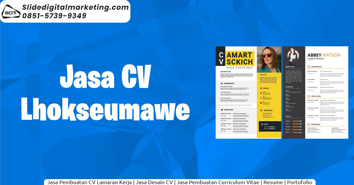 C101 Jasa Desain CV Curriculum Vitae Resume Portofolio 50Rb 2Jam Kerja ...