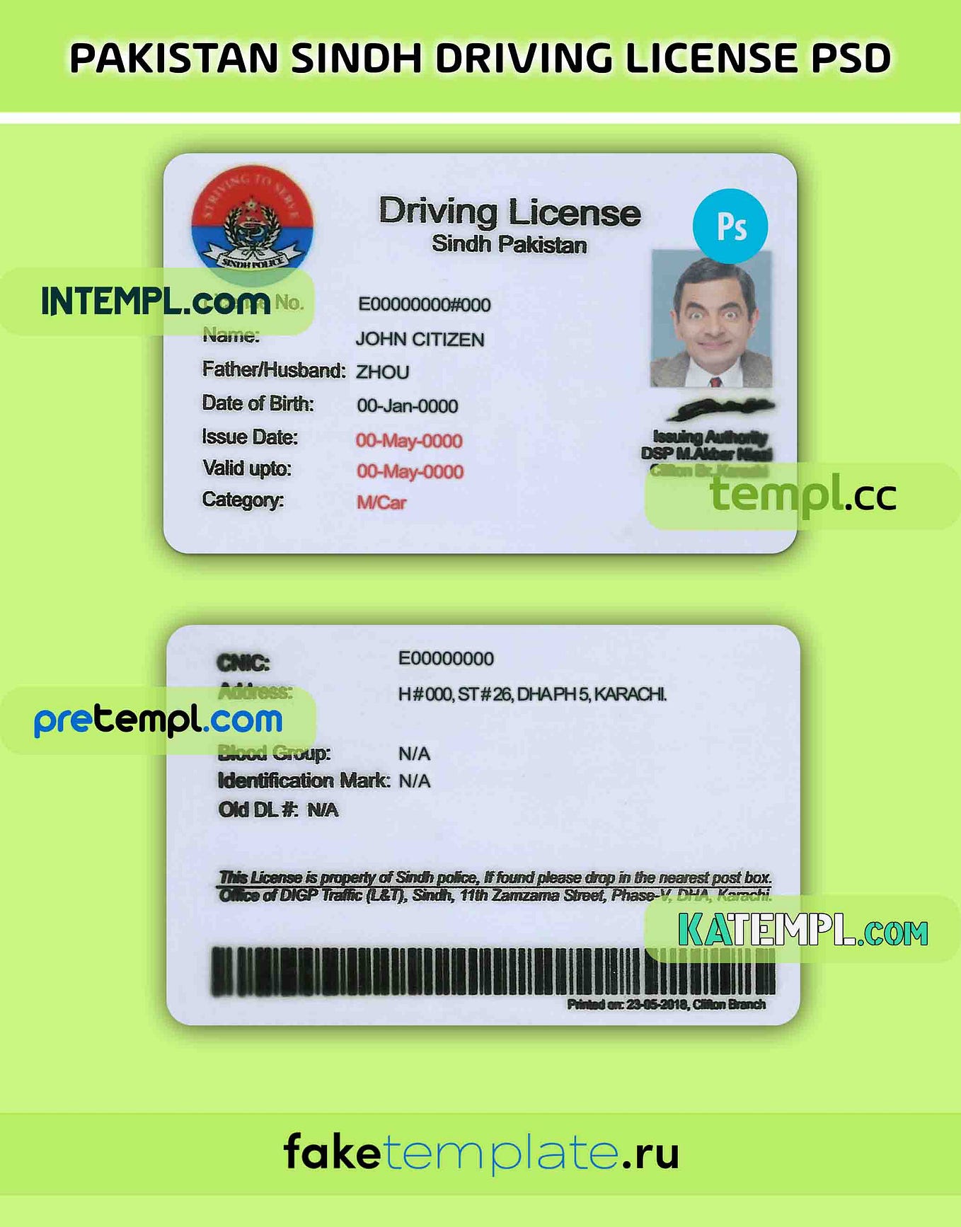 Thailand driving license PSD download template | by Intempl | Medium