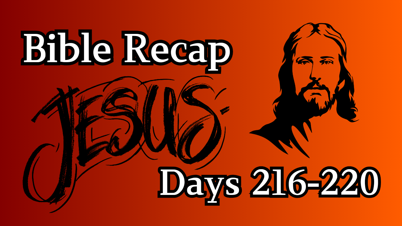 Bible Recap Notes: Days 221-225. What is this? Here is an explanation ...