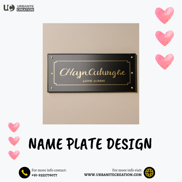 Unique Name Plate for Home, Offices - Urbanite Creation - Medium