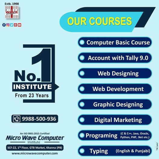 Best Computer Classes in Khanna - MWC edu - Medium