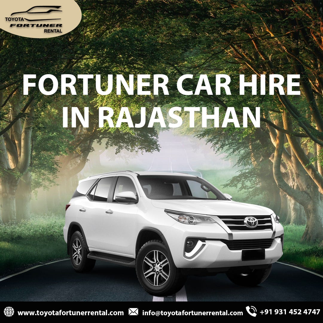 Fortuner Taxi in Jaipur - Toyota Fortuner Rental - Medium