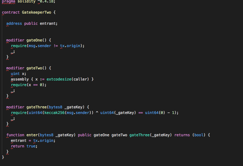 Blockchain CTF write-up: Ethernaut GatekeeperOne level | by Raul Riesco | Coinmonks | Medium