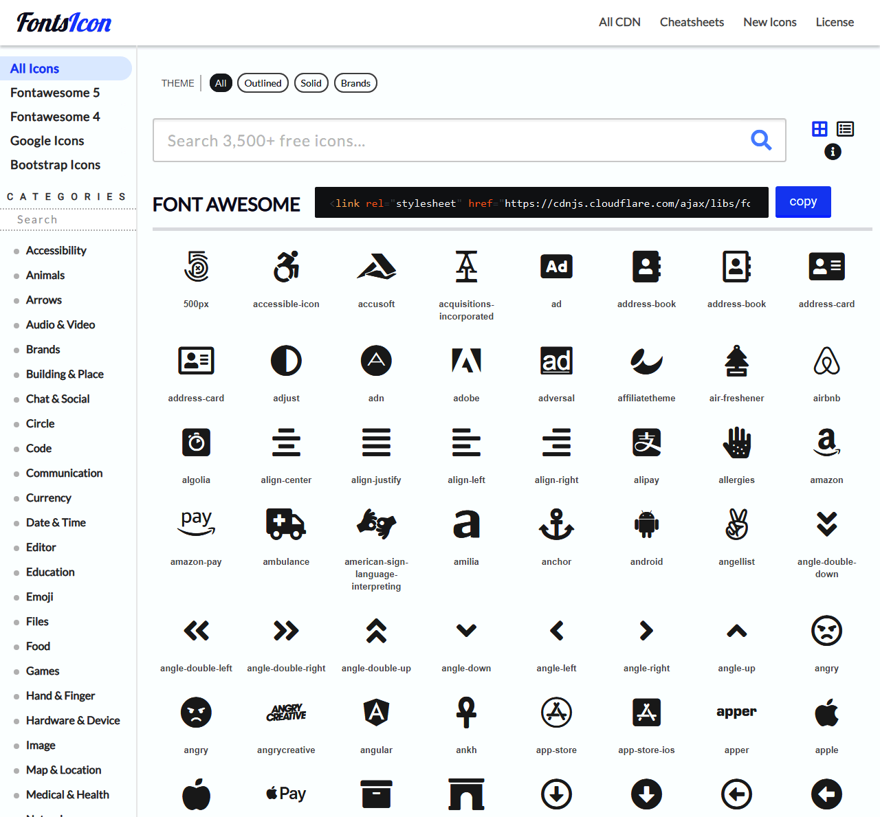 Fontsicon.com Logo. Find All Free Font Icons with Html code… | by ...
