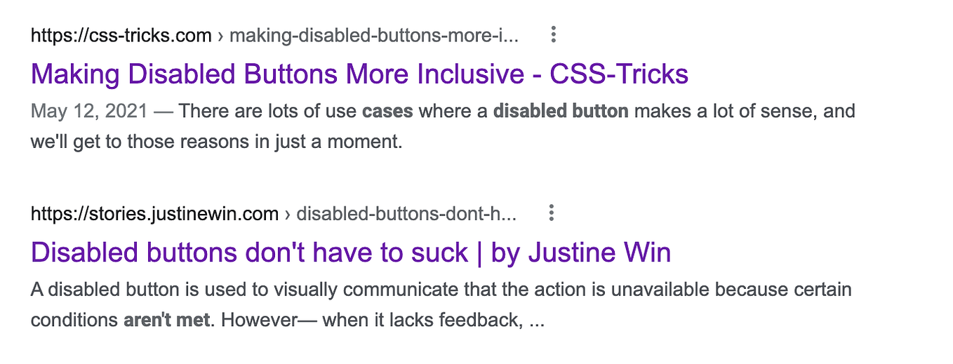 a11y tips: Disabled buttons and colour contrast. | by Sean Elliott | Medium