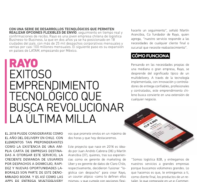 Rayo en Economía y Negocios de El Mercurio | by Juan Andrés Cabrera Lillo | RAYO Blog | Medium