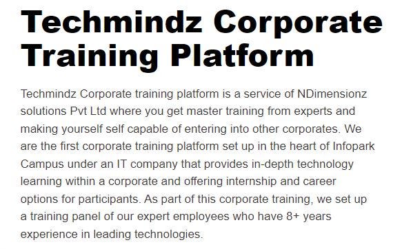 Techmindz- Best Software Training Institution in Kochi - Techmindz - Medium