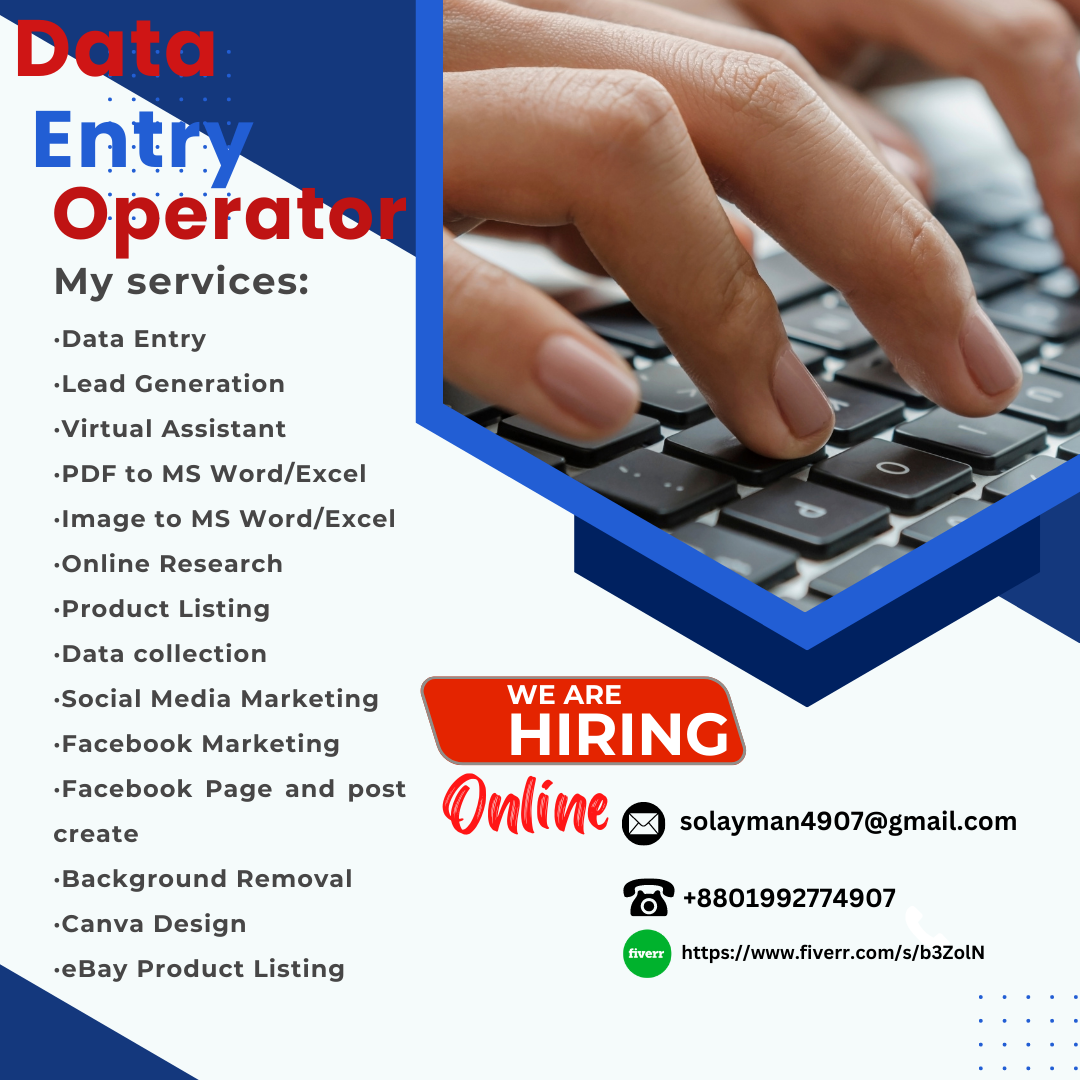 Data Entry Services. Hello, I’m data entry and lead… | by Mohammad ...