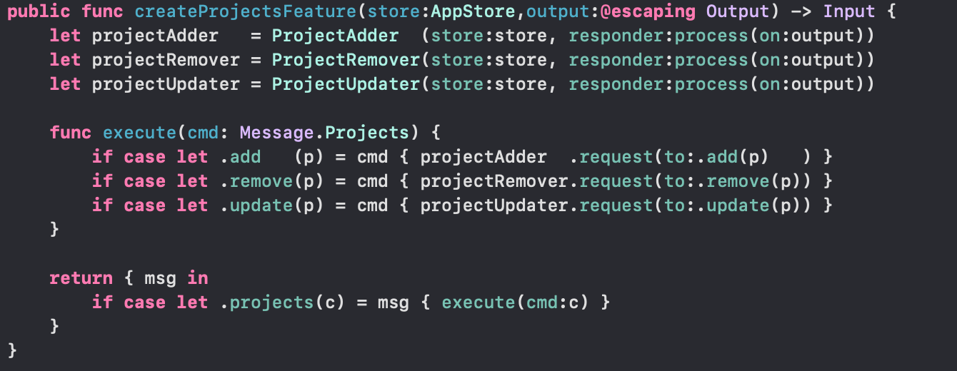 Khipu : a Boilerplate-Code-Free and Declarative Implementation of Clean Architecture in Swift ...