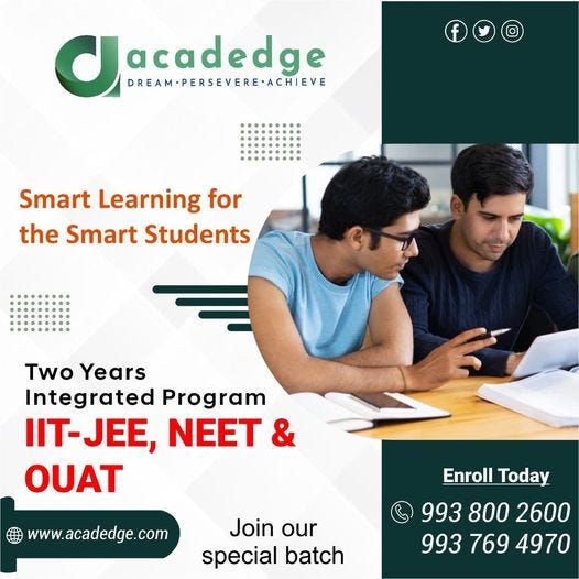 Best Coaching Center in Odisha for IIT — JEE | By Acadedge | by Acadedgebbsr | Medium