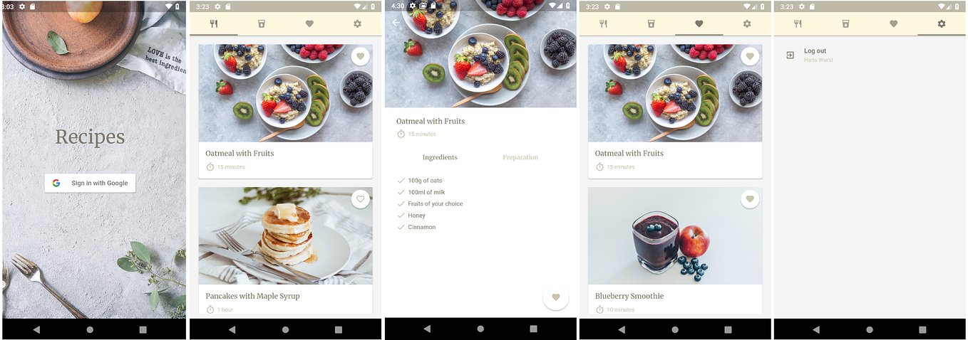 Simple Recipes App made in Flutter — Detail View and Settings Widget | by Michal Krol | Flutter ...