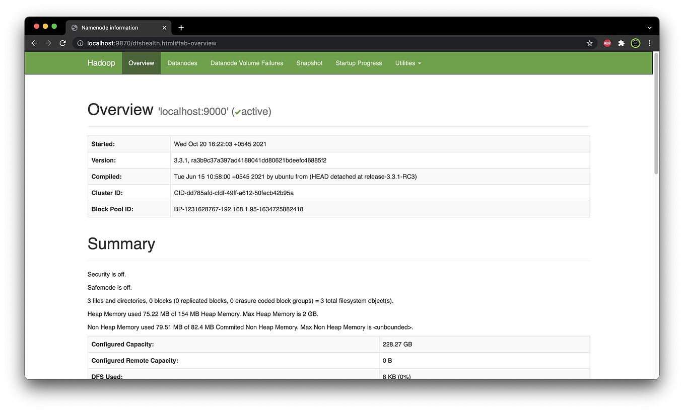 INSTALL HADOOP ON MACOS (M1, M2). Step 1 : Install Java JDK and JAVA HOME | by Code With Arjun ...