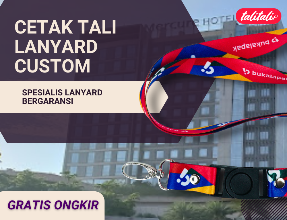 BERKUALITAS, 0811–1172–57 Cetak Tali Lanyard ukuran id card standar ...