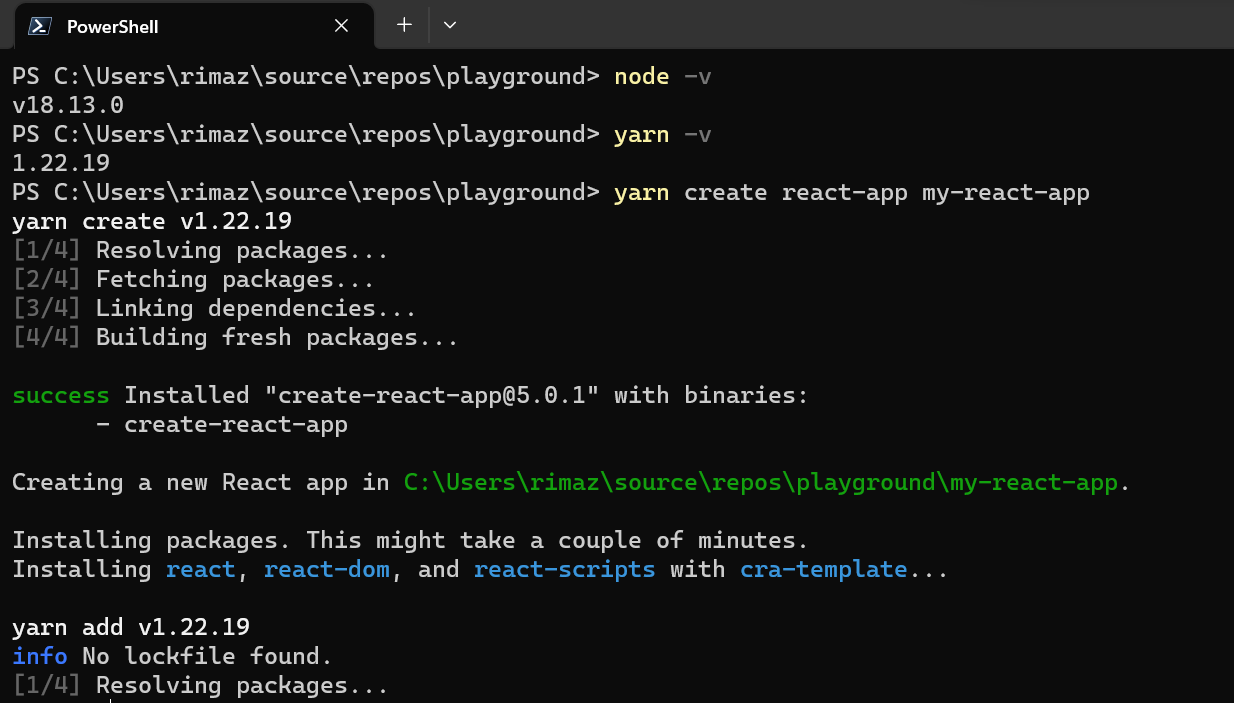 React 101 Creating Your Starter React App Using Yarn Berry Yarn33 3561
