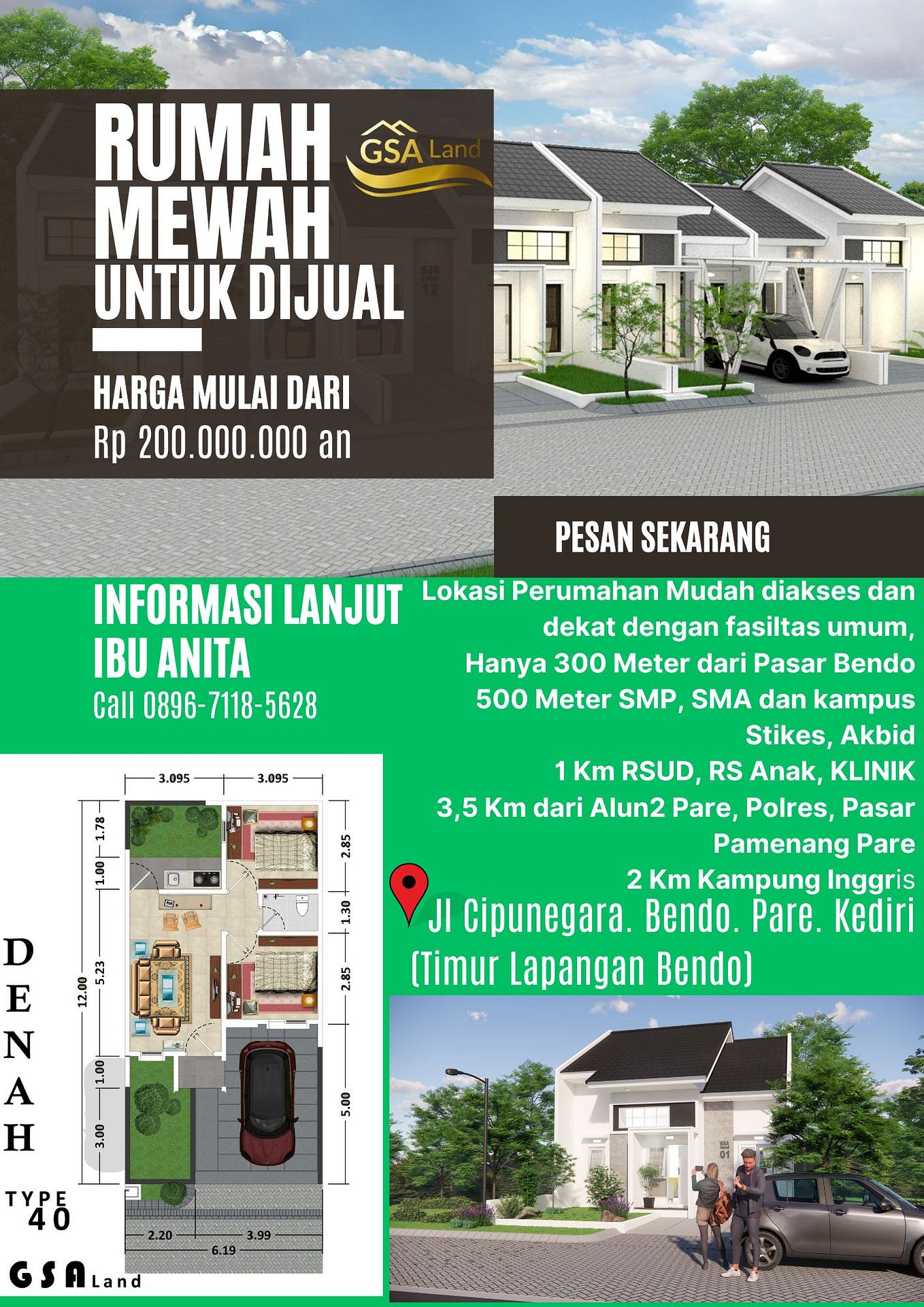 HUNIAN ASRI, 0896–7118–5628 Rumah Perumahan Harga 200 Jutaan GSA Land ...
