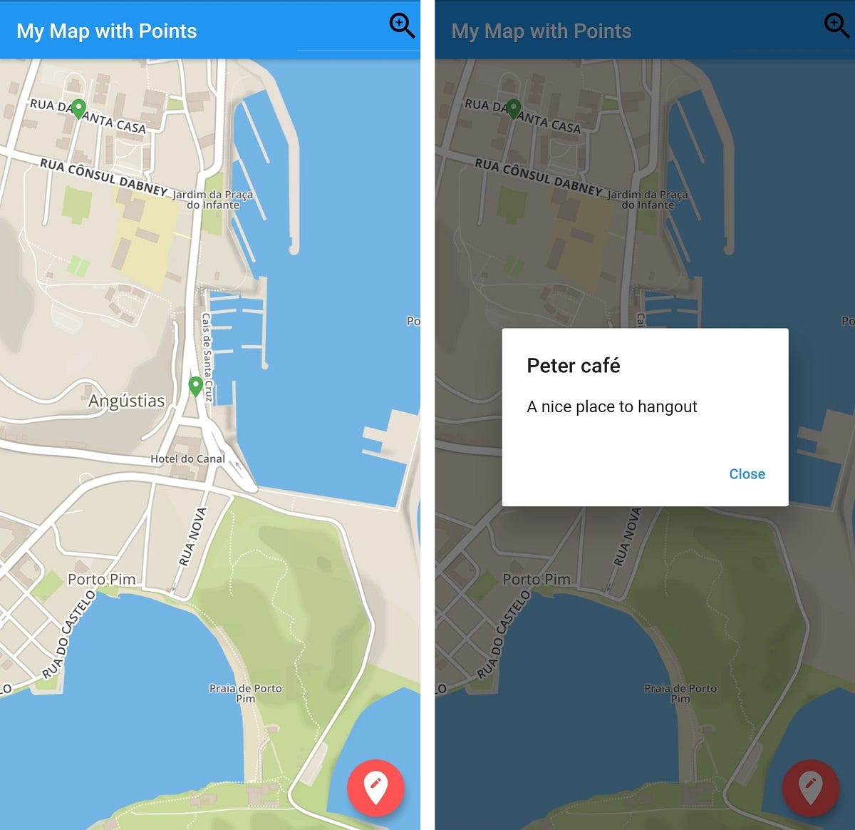 2-Flutter displaying points on a Map — The web coder path to Flutter | by CodeGlich | Flutter ...