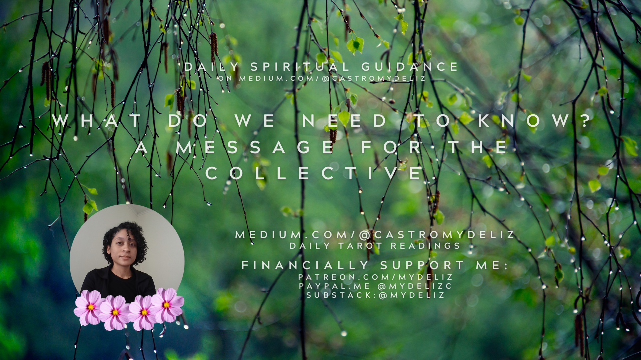 What do we need to know? A message for the Collective. | by Mydeliz ...