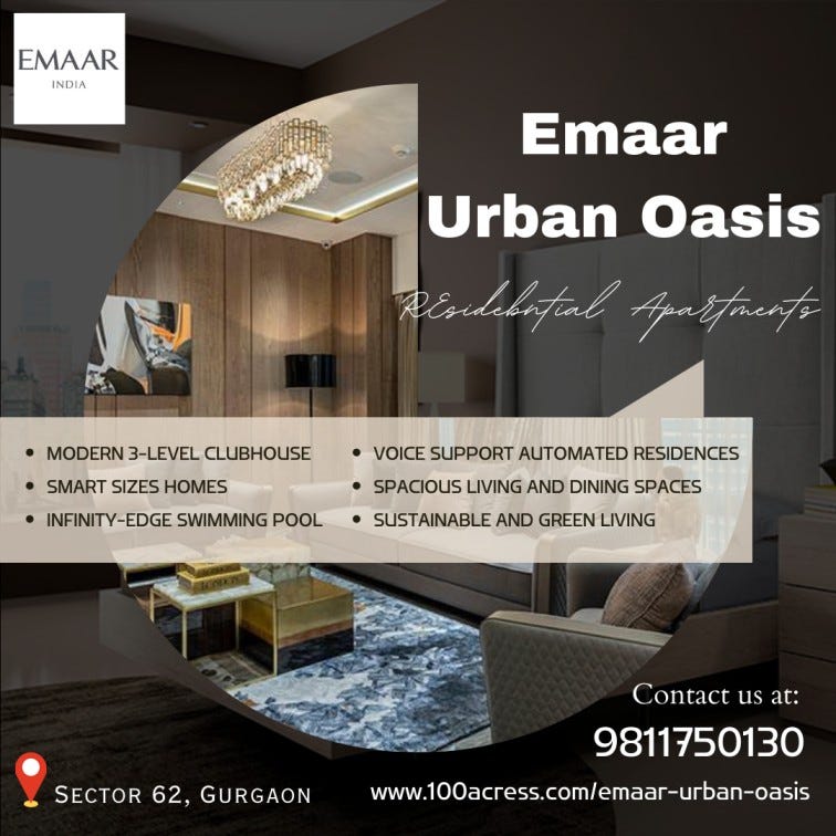 Discover the Serene Living at Emaar Urban Oasis in Sector 62, Gurgaon | by Emaar Urban Oasis ...