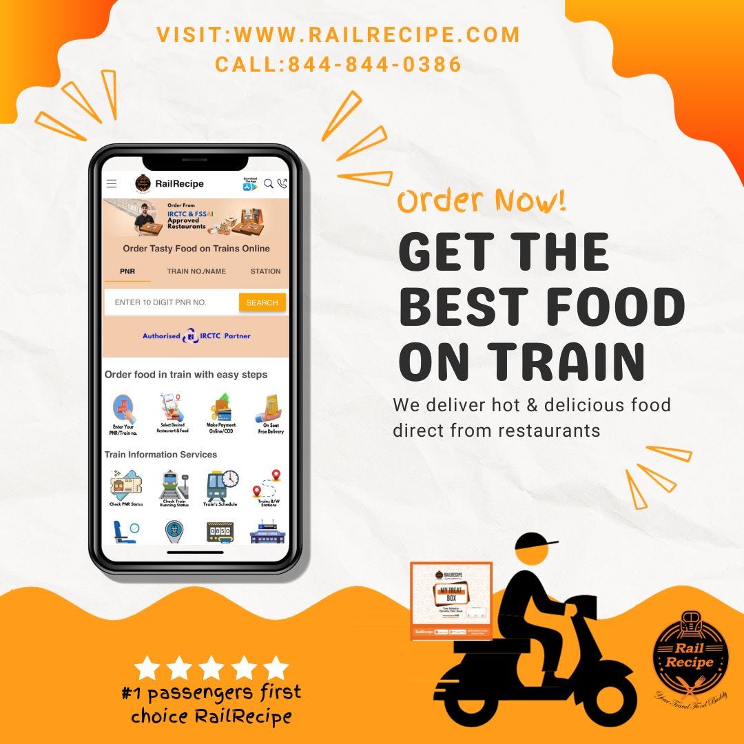 Why should I use Railrecipe to order food while travelling by train ...