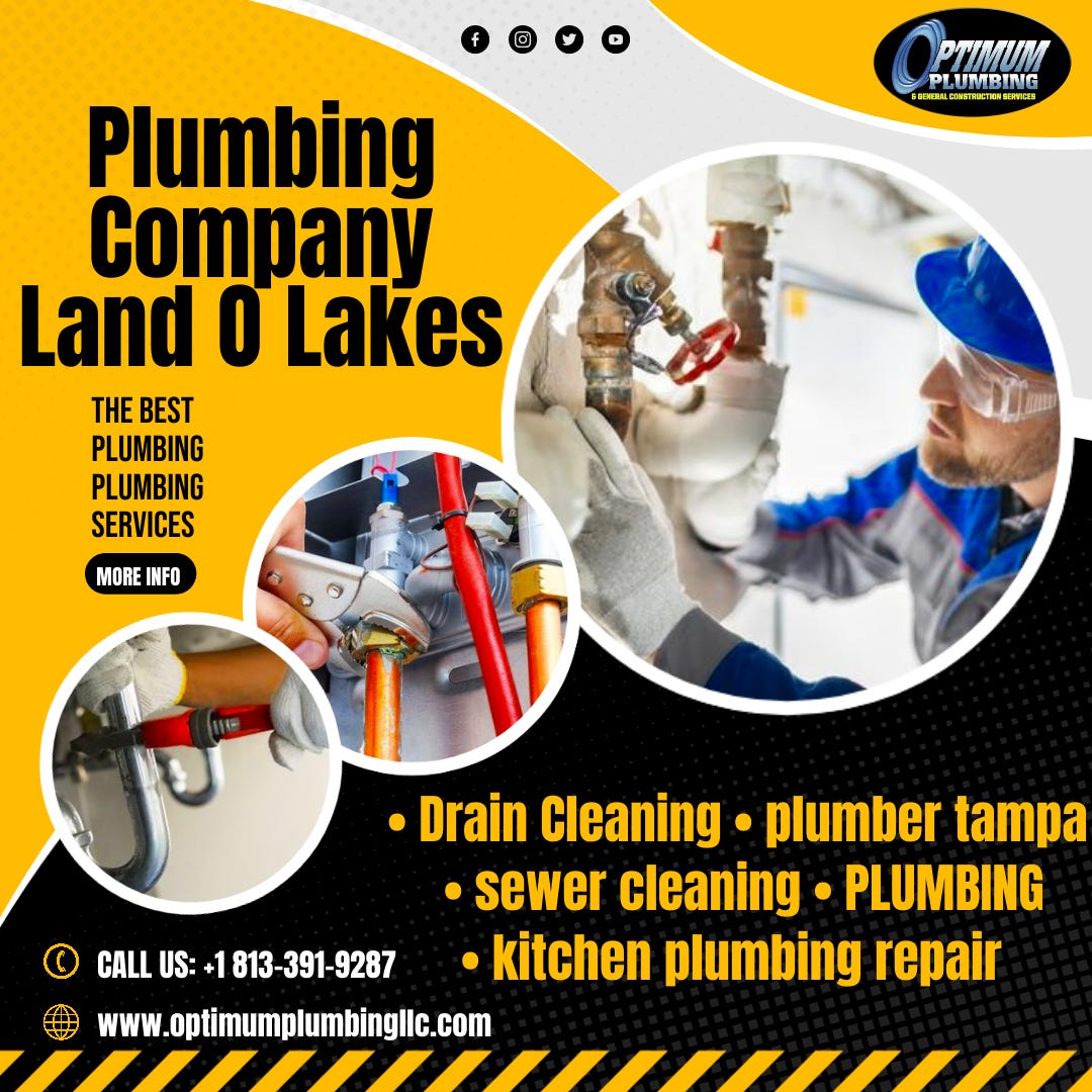 Expert plumbing services in Land O’Lakes, FL - Optimum Plumbing LLC ...