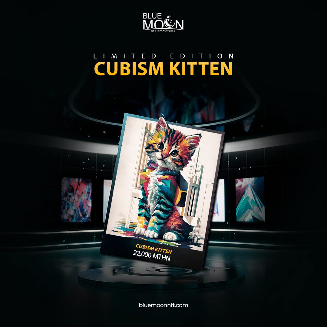 Limited Edition Bandana Duck 30,000 MTHN - Bluemoon NFT - Medium