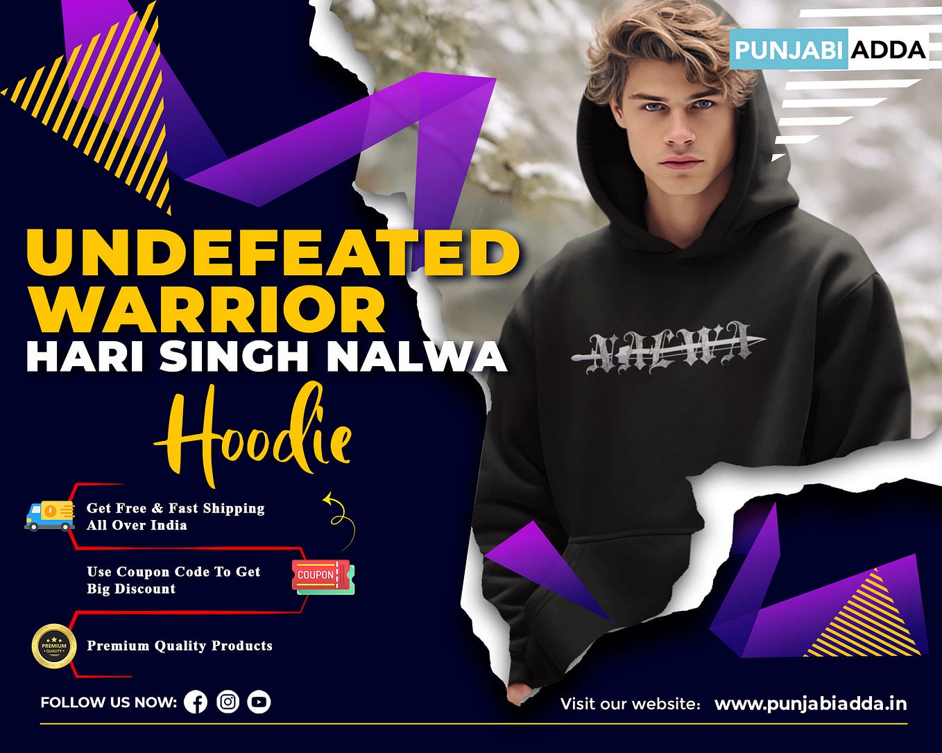 Sidhu Moose Wala Logo — T Shirt | Punjabi Adda - Punjabi Adda - Medium