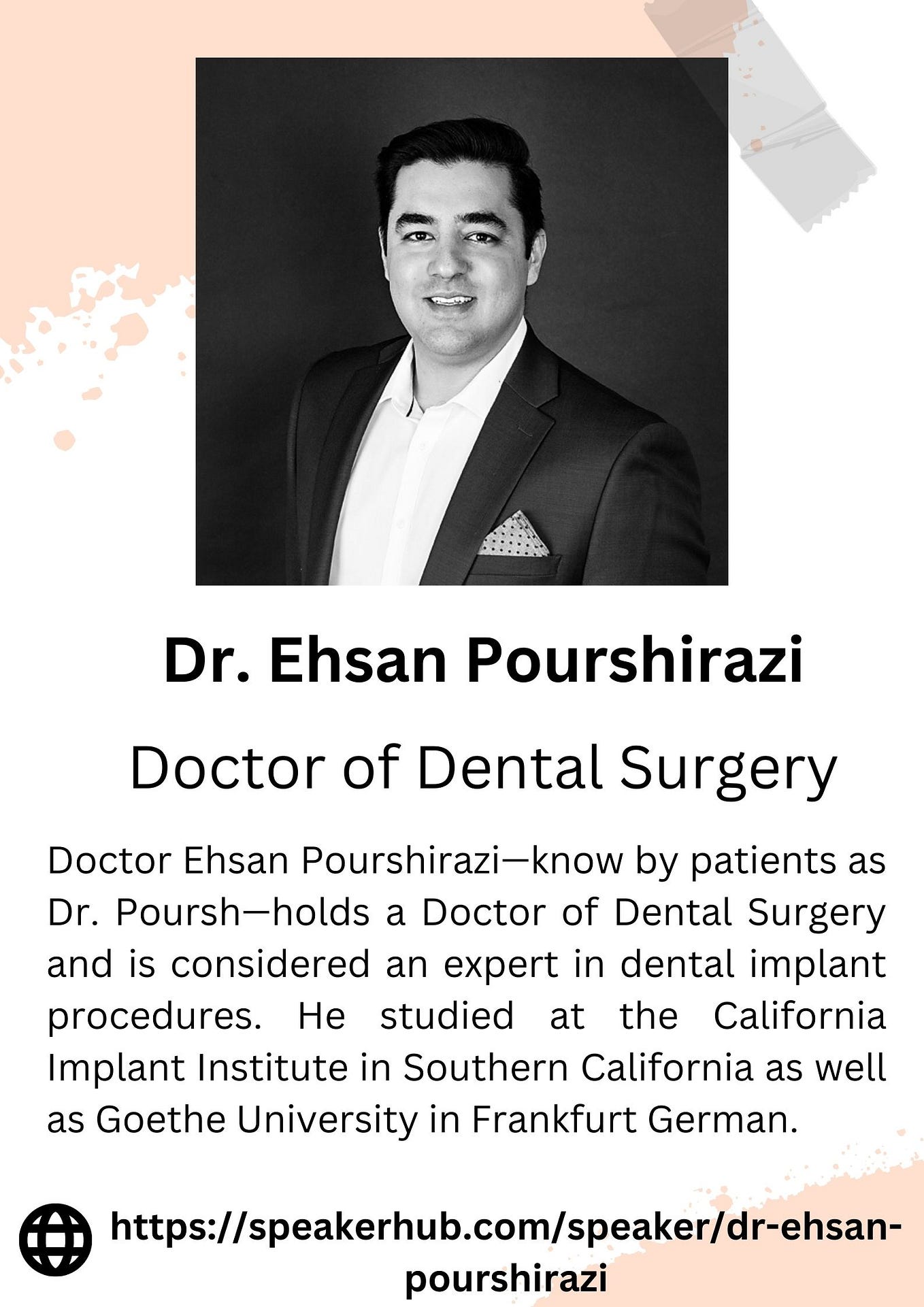 Dr. Ehsan Pourshirazi Doctor of Dental Surgery - Dr. Ehsan Pourshirazi - Medium