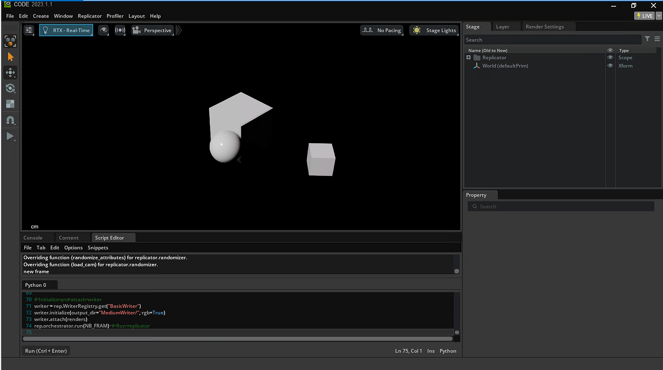 How to modify the transform of your prim in Omniverse Code | by Anaïs Druart | Medium