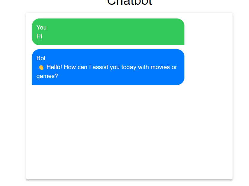 Movies & Games Recommendations Chatbot- 1/10/24 | by Aiman Singh | Oct ...