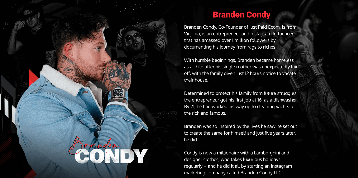 Meet Branden Condy — The man who grew up in poverty becomes a multi-millionaire, read his ...