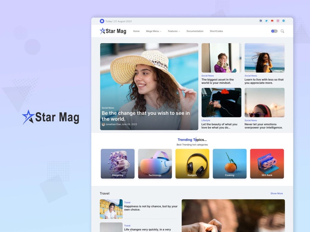 Diver — SEO & Fast Loading Blogger Template | by Wire Templates ...