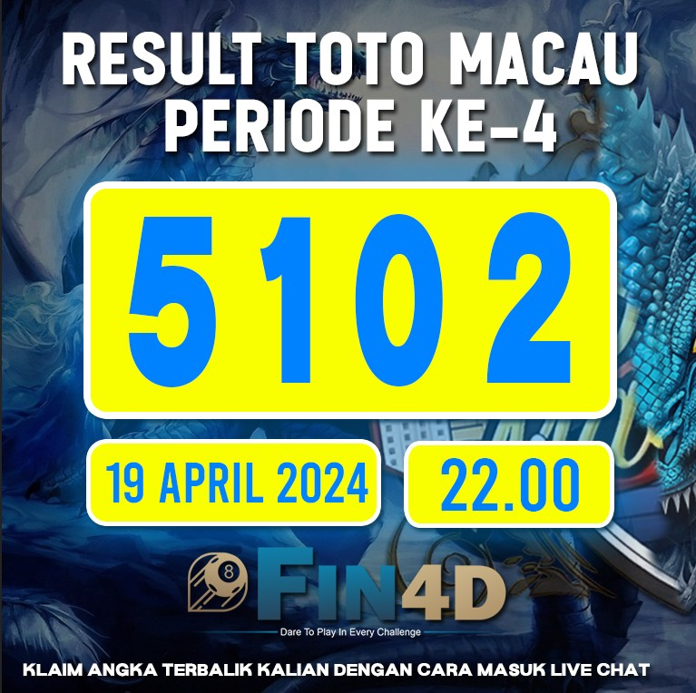 TOTO MACAU 4D PERIODE 6 TANGGAL : 20 MEI 2024 - FIN4D - Medium