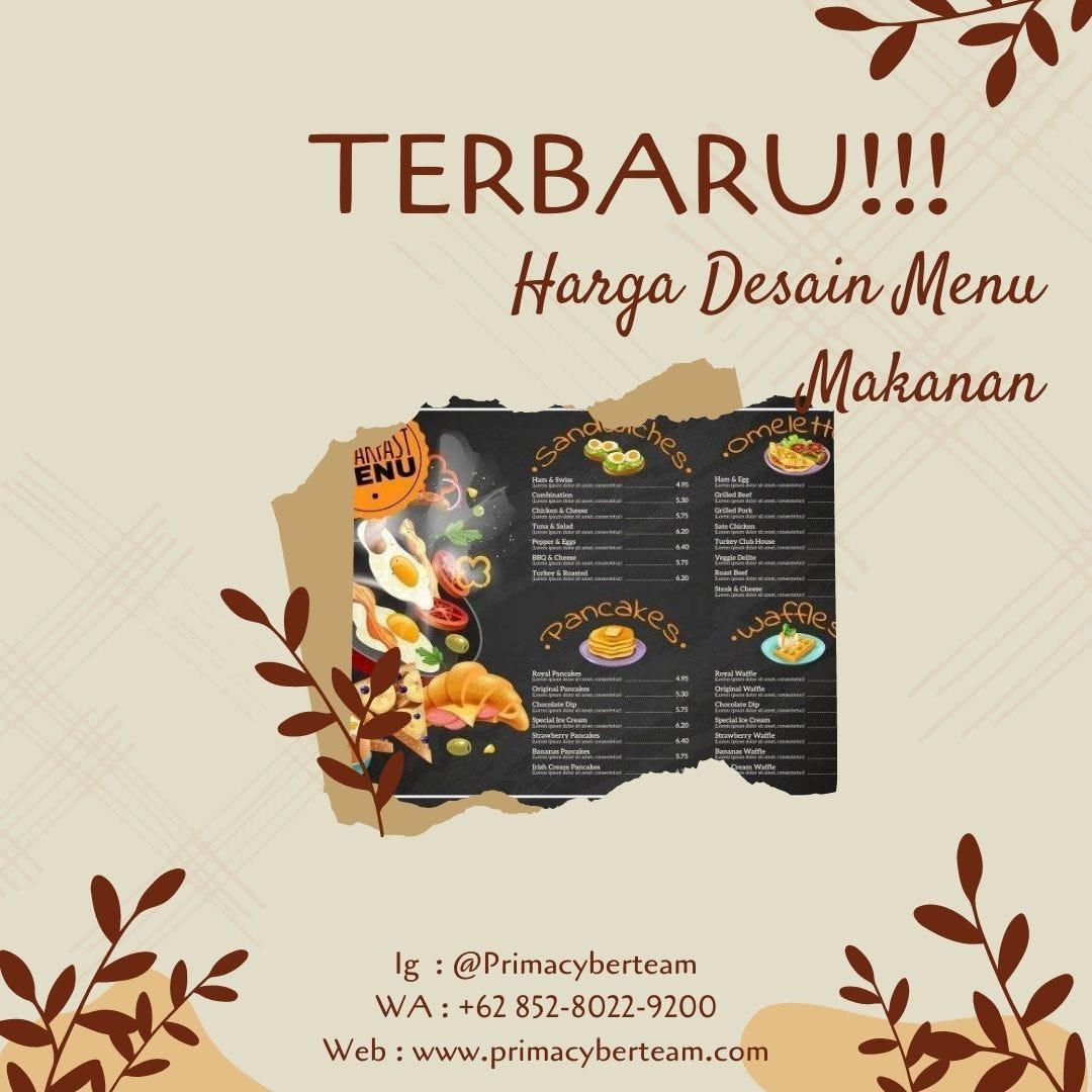Recommended!!! +62 852-8022-9200 | Jasa Desain Menu Makanan | by Jasa ...