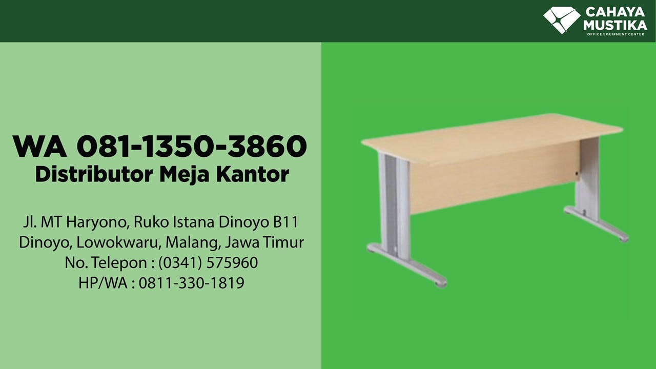 WA 081–1350–3860, Distributor Meja Kantor Partisi Terlengkap di Malang ...