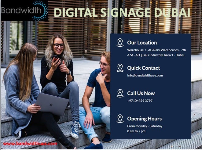 Boards With Digital Signage For Your Company To Thrive In Dubai - Band ...