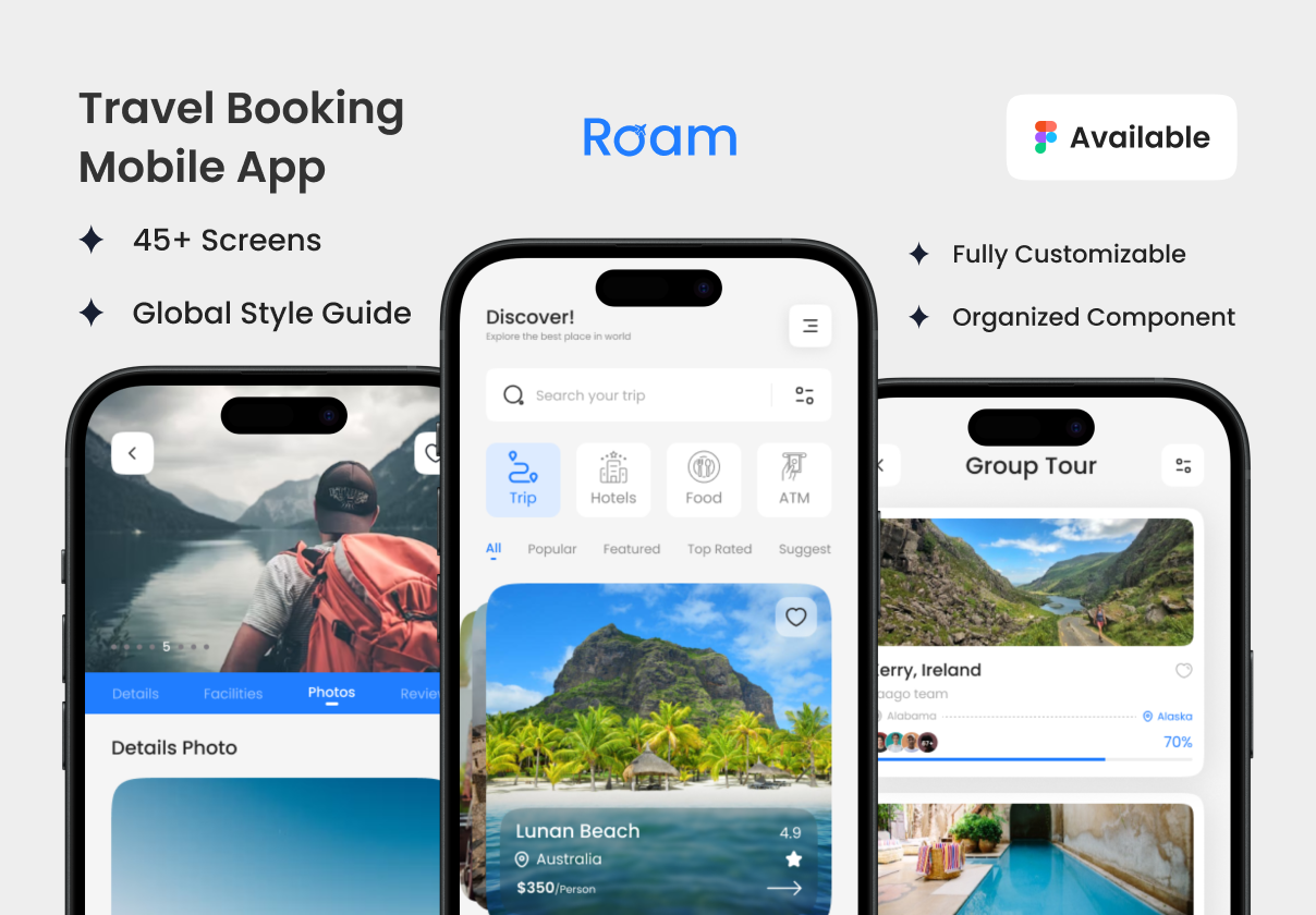Travel And Hotel Booking App UI Kit | by Mosarraf Hossain | Medium