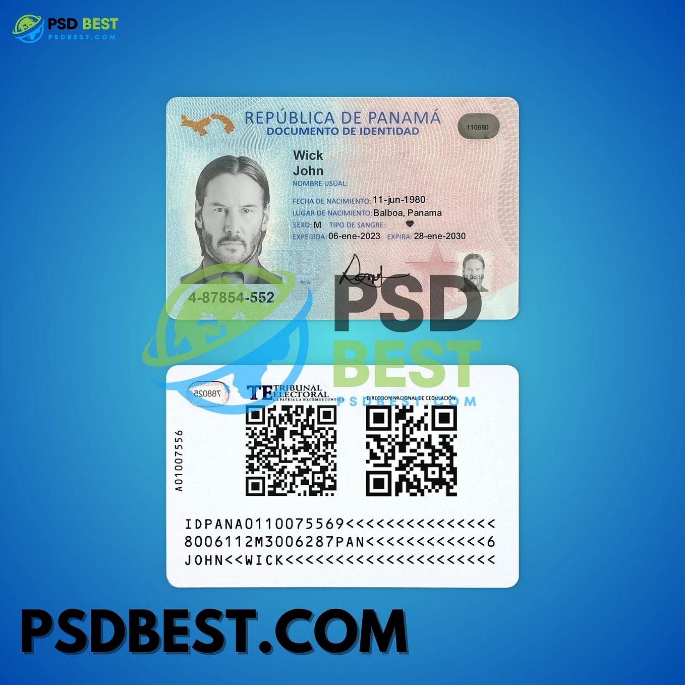 Iraq New Fake ID Card Fully Editable PSD Template - PSDBEST - Medium