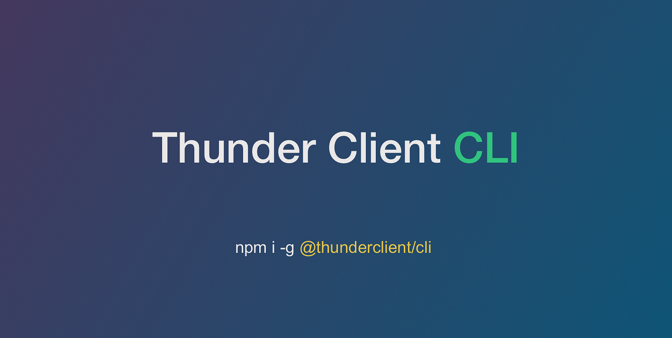 Thunder Client — lightweight alternative to Postman | by Ranga ...