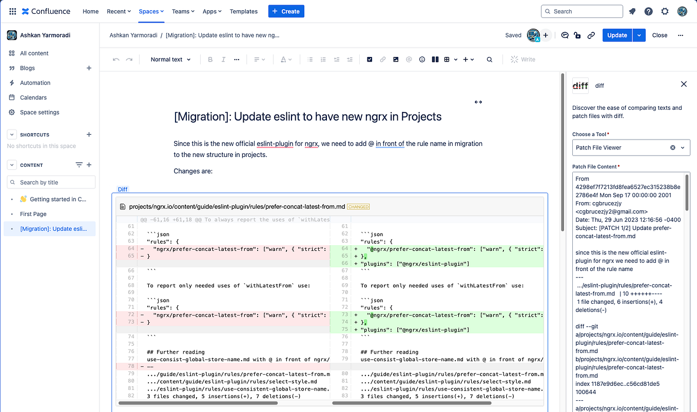 Mastering the Art of Code Comparison in Confluence with Our Diff Tool | by Ashkan Yarmoradi | Medium