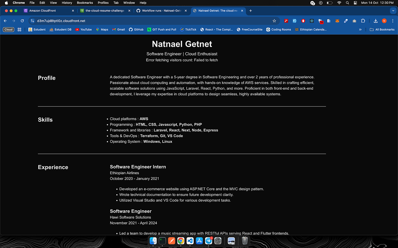 Automating Cloud Resume Challenge Infrastructure with Terraform | by Natnael Getnet | Oct, 2024 ...