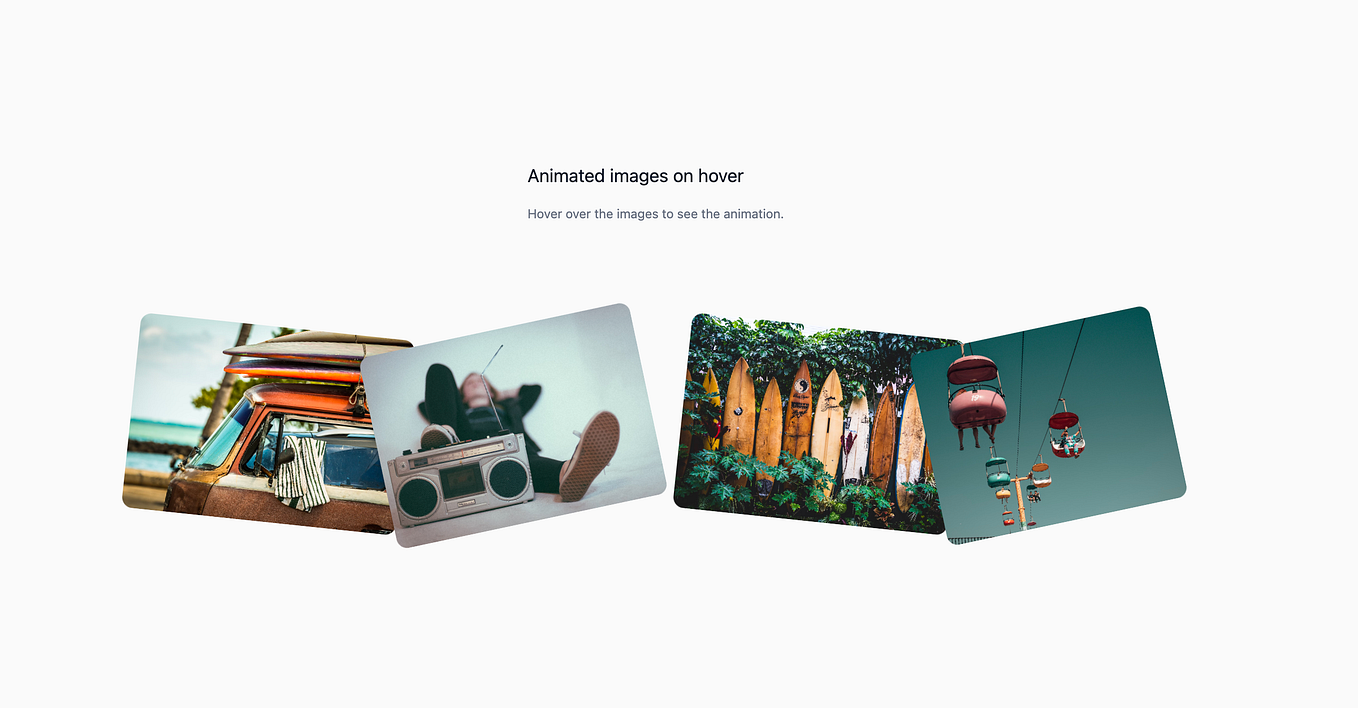 How to create animated image cards with Tailwind CSS and Astrojs | by Michael Andreuzza ...