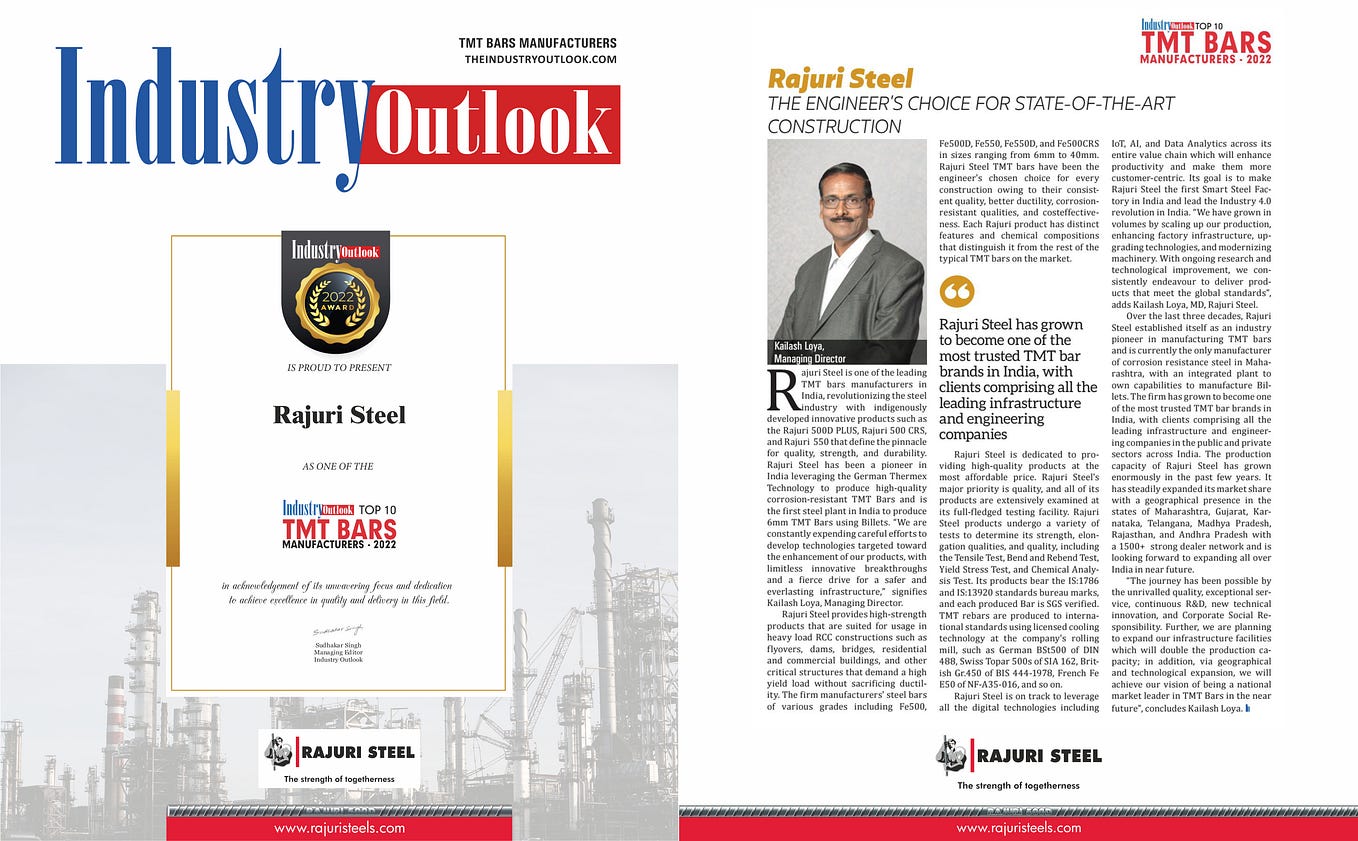 Rajuri Steel — A View to a Vision | by Rajuri Steels | Medium