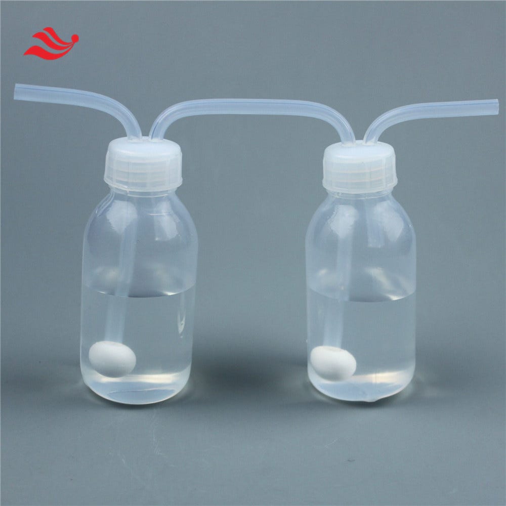 GL32 narrow mouth gas washing bottle 250ml PFA small mouth gas cleaning bottle imported ...