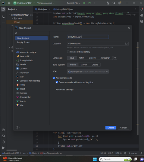 Cara Menggunakan IntelliJ IDEA, Latihan Pemrograman Java P1 | by Naya Nurhalimah | Mar, 2024 ...
